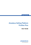 Amadeus Customer Profiles User Manual | Manualzz