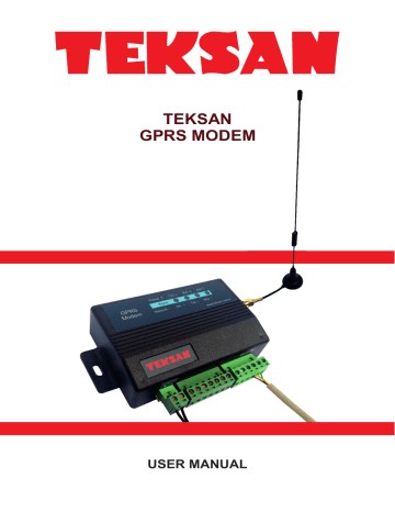 TEKSAN GPRS Modem User Manual | Manualzz