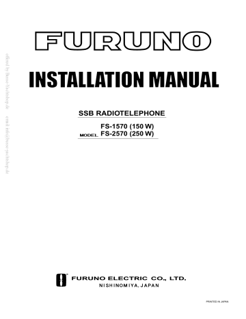 Furuno FS-2570 Owner Manual | Manualzz