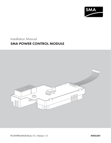 SMA Power Control Module PCONTROLMOD-IA Installation Manual | Manualzz