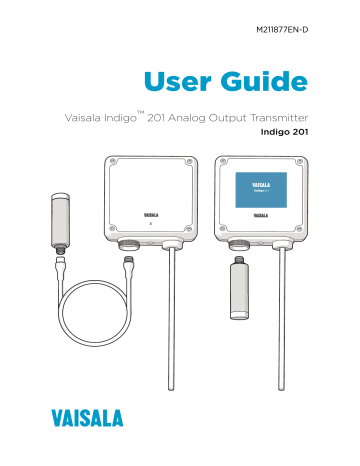 Vaisala Indigo 201 Analog Output Transmitter User Guide | Manualzz