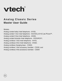 VTech A1310 Analog Classic Series - User manual | manualzz.com
