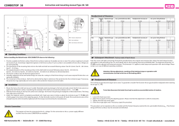KEB COMBISTOP 38 Owner's Manual | Manualzz