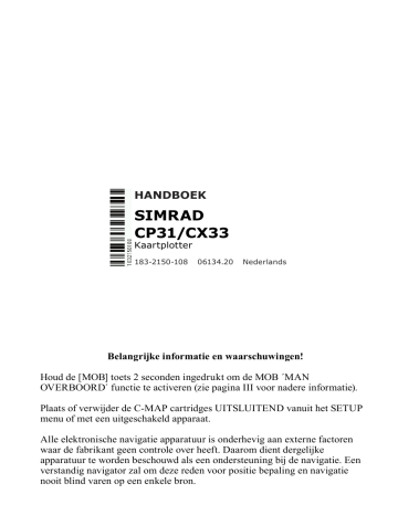 Simrad CP31 Plotter de handleiding | Manualzz