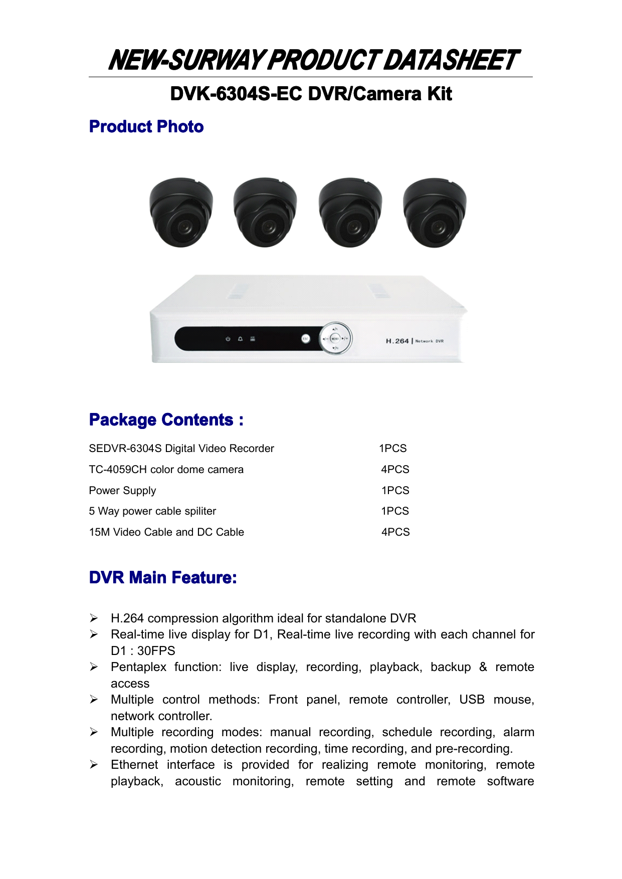 H264 Network Digital Video Recorder User Manual - L-com