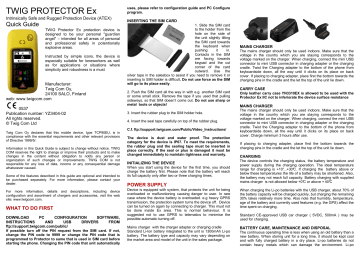 Twig Com Protection Device TCP90EU Quick Guide | Manualzz