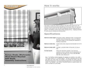 Rollease Acmeda Workroom Board-Mounted System Instructions | Manualzz
