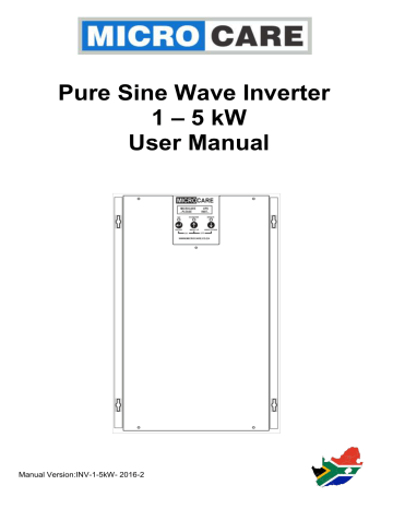 Microcare Inverter 1 - 5 kW User Manual | Manualzz