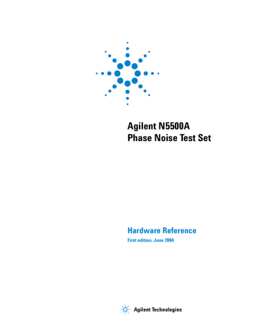 Agilent N5500A Phase Noise Test Set Hardware Reference | Manualzz