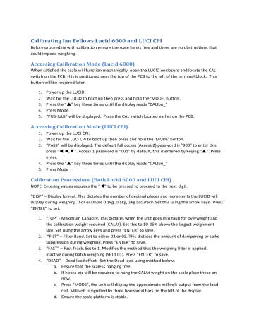 Lucid 6000, LUCI CPI User Guide | Manualzz