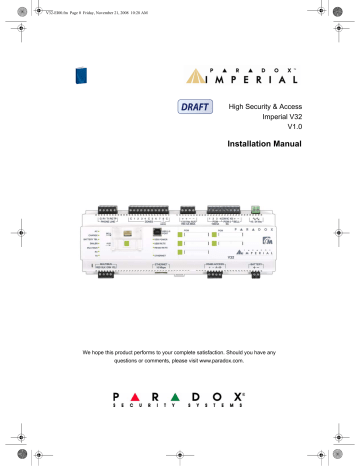 PARADOX Installation Manual | Manualzz