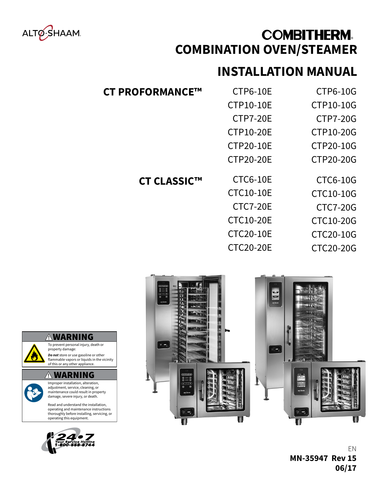 COMBITHERM CTP10-20E Installation manual | Manualzz