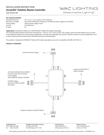 WAC Lighting LED-TO24-CM InvisiLED® Palette 24V Outdoor Master ...