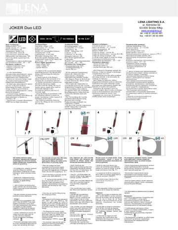 LED lamp JOKER Duo User manual | Manualzz