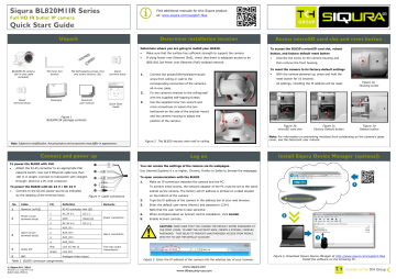 Siqura BL820M1IR Series Quick Start Guide | Manualzz