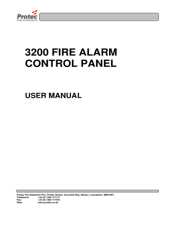 Protec 3200 CONTROL PANEL User Manual | Manualzz