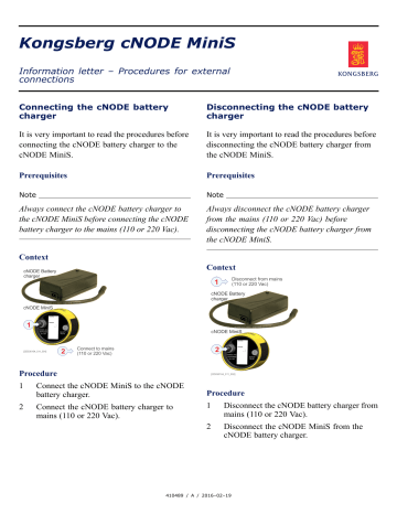 Kongsberg cNODE MiniS Information Letter | Manualzz