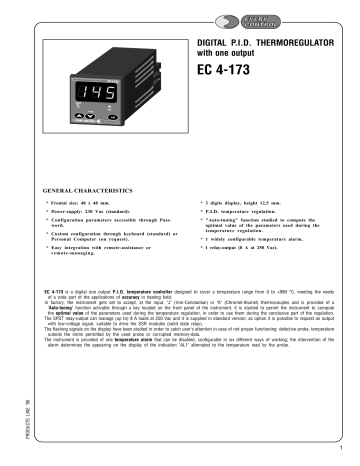 EVCO EC4173 Data Sheet | Manualzz