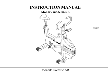Monark 827E Instruction manual | Manualzz