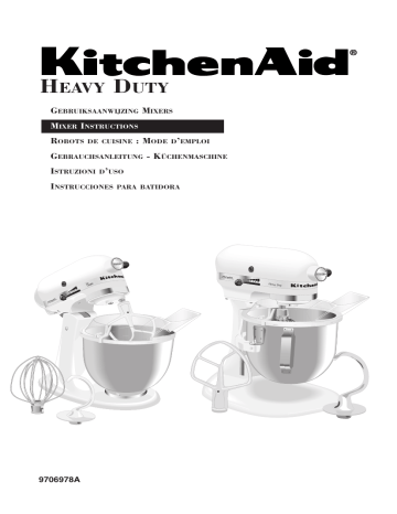 KitchenAid Heavy Duty 5K45SS, 5K5SS, 5KPM5 Mixer Instructions | Manualzz