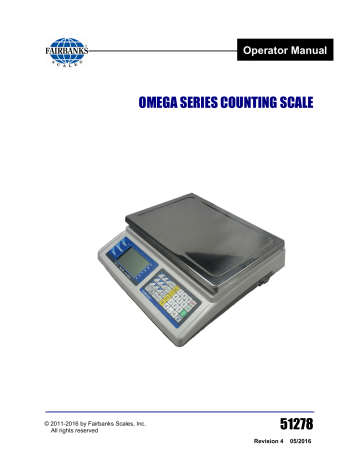 Fairbanks Scales Counting scale Omega Series Counting Scale Operator Manual | Manualzz