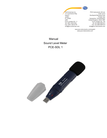 PCE PCE-SDL 1-ICA Sound Level Meter Owner's Manual | Manualzz