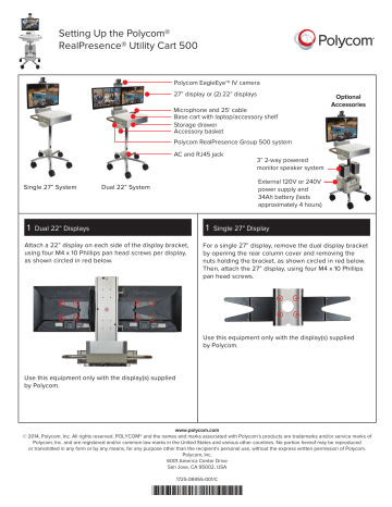 Polycom RealPresence Utility Cart 500 Setup Guide | Manualzz