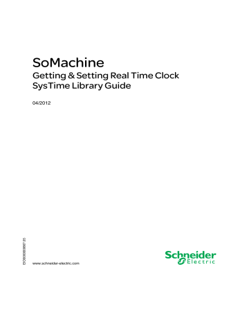 SoMachine SysTime Library Guide | Real Time Clock Management | Manualzz
