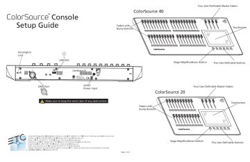 ETC ColorSource 40 Setup Manual | Manualzz