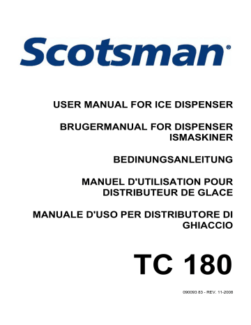 Scotsman TC 180 User manual | Manualzz