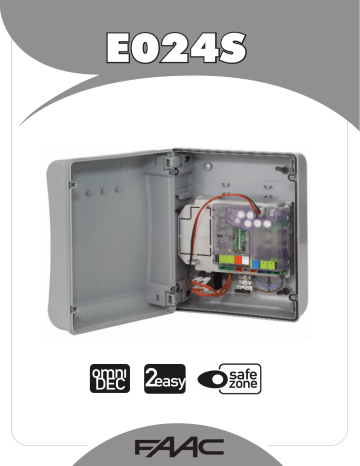 FAAC E024S User manual | Manualzz
