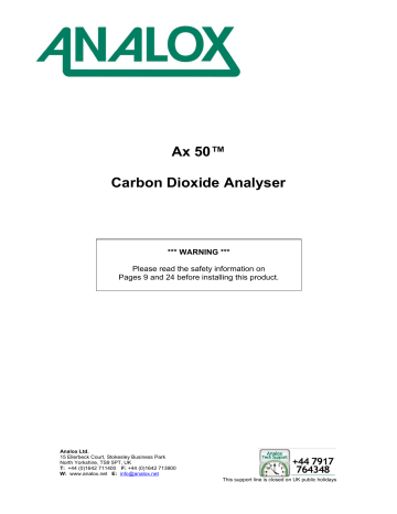 ANALOX Ax 50 manual | Manualzz