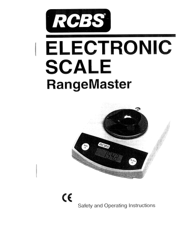 RCBS Electronic Scale Instructions | Manualzz