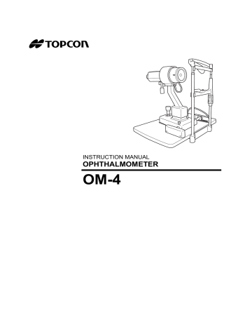 TOPCON Ophthalmometer OM-4 Instruction manual | Manualzz