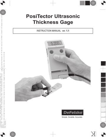 Defelsko PosiTector UTG Instruction manual | Manualzz