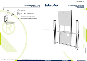 Whiteboard Frame BalanceBox 400H Installation manual | Manualzz