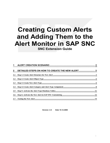Creating Custom Alerts SNC Extension Guide | Manualzz