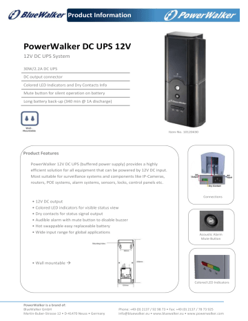 PowerWalker DC UPS 12V Datasheet | Manualzz