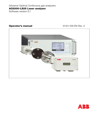 gas analyzer AO2000 LS25 Operator’s manual | Manualzz
