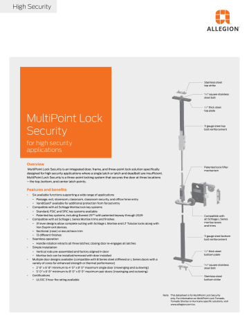 Schlage LT Data Sheet | Manualzz