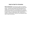 Rad Pro Calculator Help File | Manualzz
