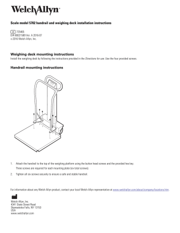 Hill-Rom Scale-Tronix Portable Scales Installation Guide | Manualzz