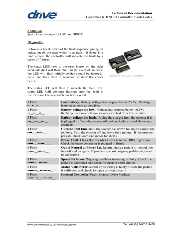 Scooter Controller RHINO II Controller - Technical Documentation | Manualzz