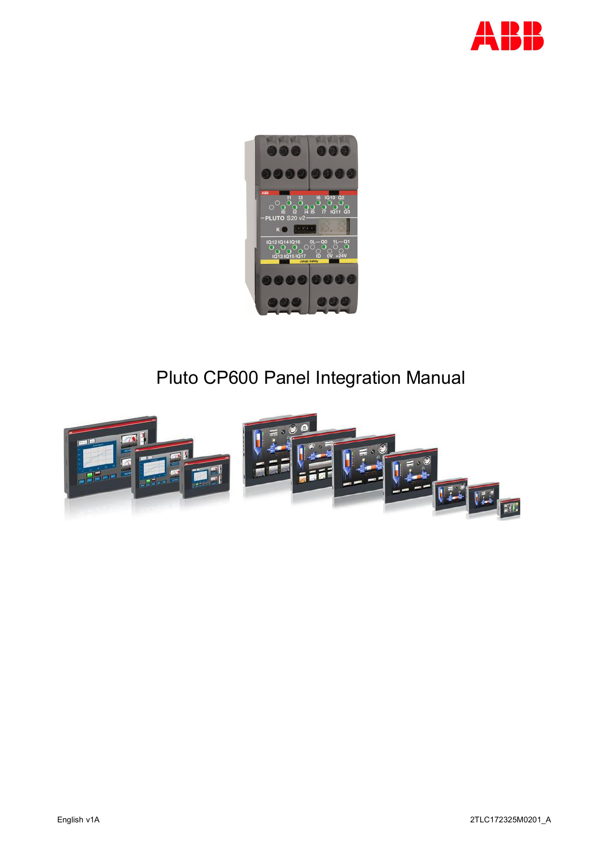 ABB Pluto CP600 Panel Integration Instructions | Manualzz