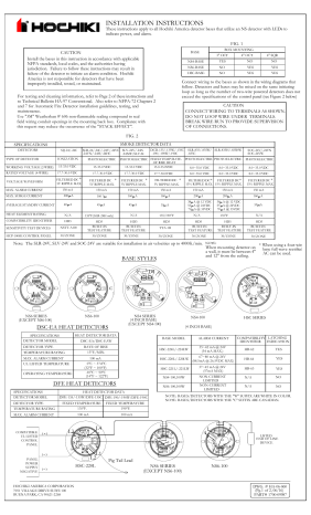 Hochiki SOC-24VN Installation Instructions | Manualzz