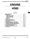 Mitsubishi Motors Corporation 4D56 Engine User Manual | Manualzz