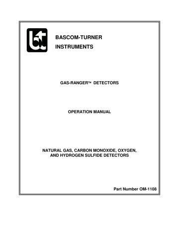 Bascom turner OM-1108 Operation Manual | Manualzz