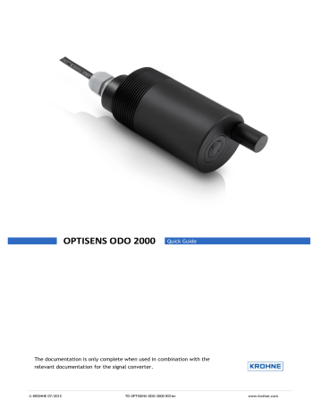 KROHNE OPTISENS ODO2000 Quick Manual | Manualzz