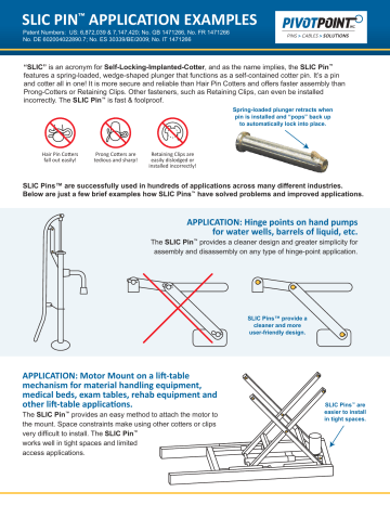 SLIC Pin Application Guide | Manualzz