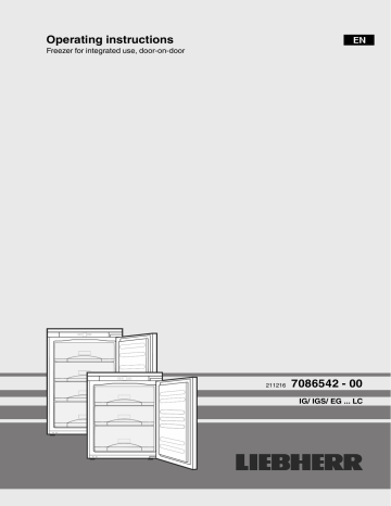 Liebherr Freezer IG/ IGS/ EG ... LC Operating instructions | Manualzz